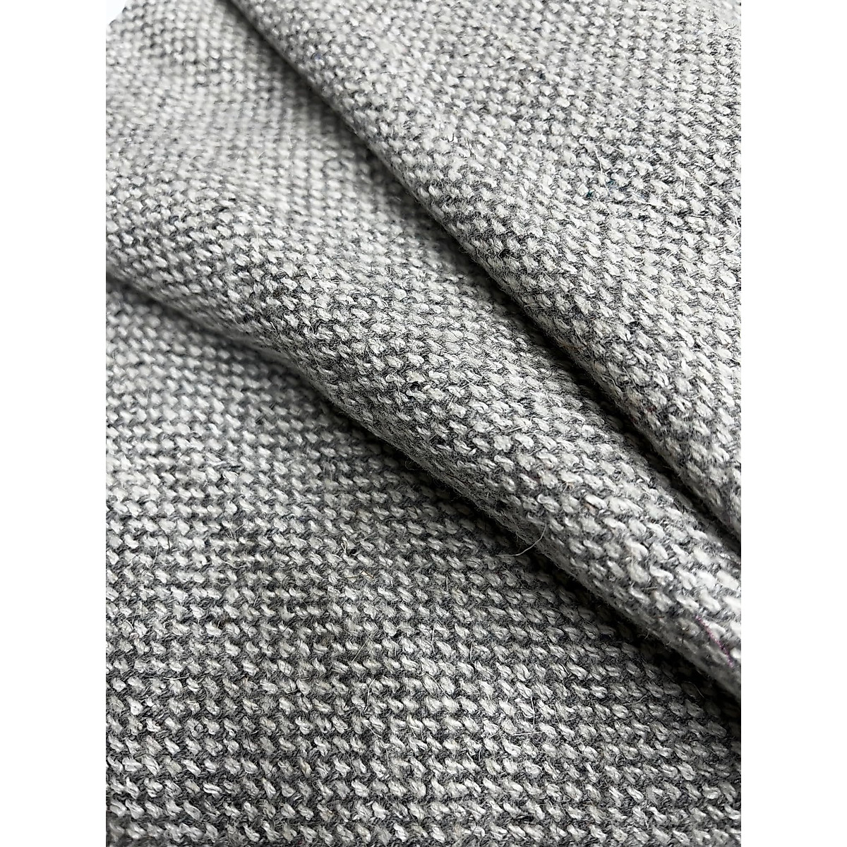 Tuva Textile 40 Yard Bolt of Real Wool Quality Fabric Coating - Multicolor Greys Tweeds Wool Fabric (Heavy Weight with Real Soft Nap and Drape Finishing) High Fancy Quality Wool Tweed Fabric
