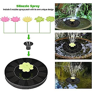 XXXDXDP Floating Leaf Petal Solar Fountain Bird Bath Pool Pond Fountain Home Decoration Outdoor Garden Courtyard Waterfall
