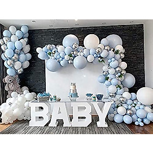Baby Blue Balloons Light Blue Balloons 12 Inch 50 Pcs Pastel Blue Baby Balloons For Baby Shower Happy Birthday Gender Reveal Balloons