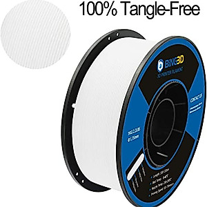 PCUTE 3D Printer Filament, PLA Filament 1.75mm, Dimensional Accuracy +/- 0.03mm, Filament Net Weight 1kg, 3D Printing Filament Fit Most FDM Printer, PLA-at, White…