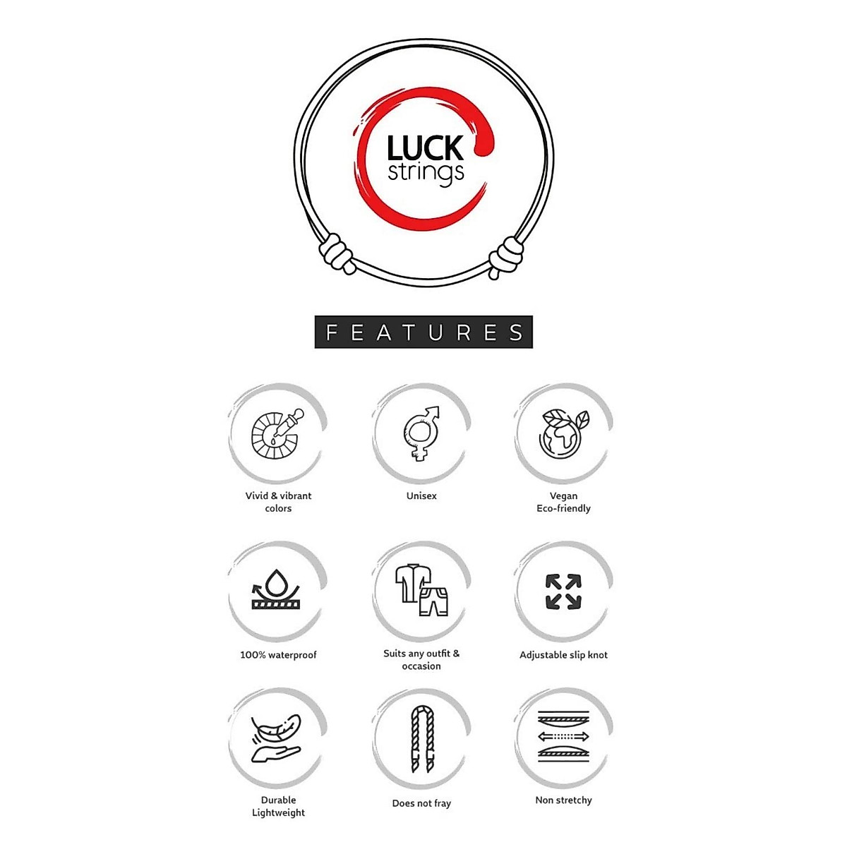 Pink Bracelet for Men Women Adult Unisex - Pink Ribbon Awareness Jewelry Fundraising for a Cause - Adjustable Waterproof String - Nylon cord Surfer Bracelet - Pulsera Rosada Rosa