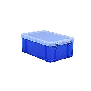 Really Useful 9 Litre Plastic Storage Box - LightBlue, Standard Packaging