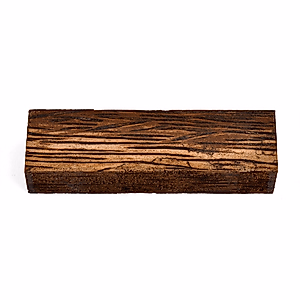 Black Palm Wood Knife Handle BLOCK (Each Piece is Unique) 5" x 1-1/2" x 1"