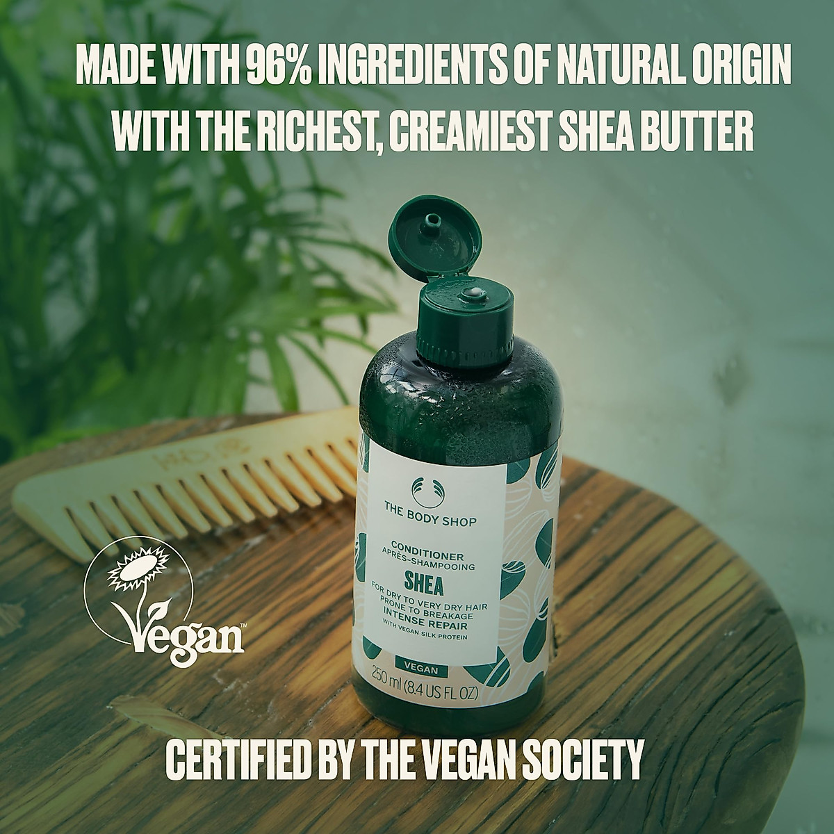 The Body Shop Shea Intense Repair Conditioner – For Dry to Very Dry Hair Prone to Breakage – Vegan – 8.4 oz