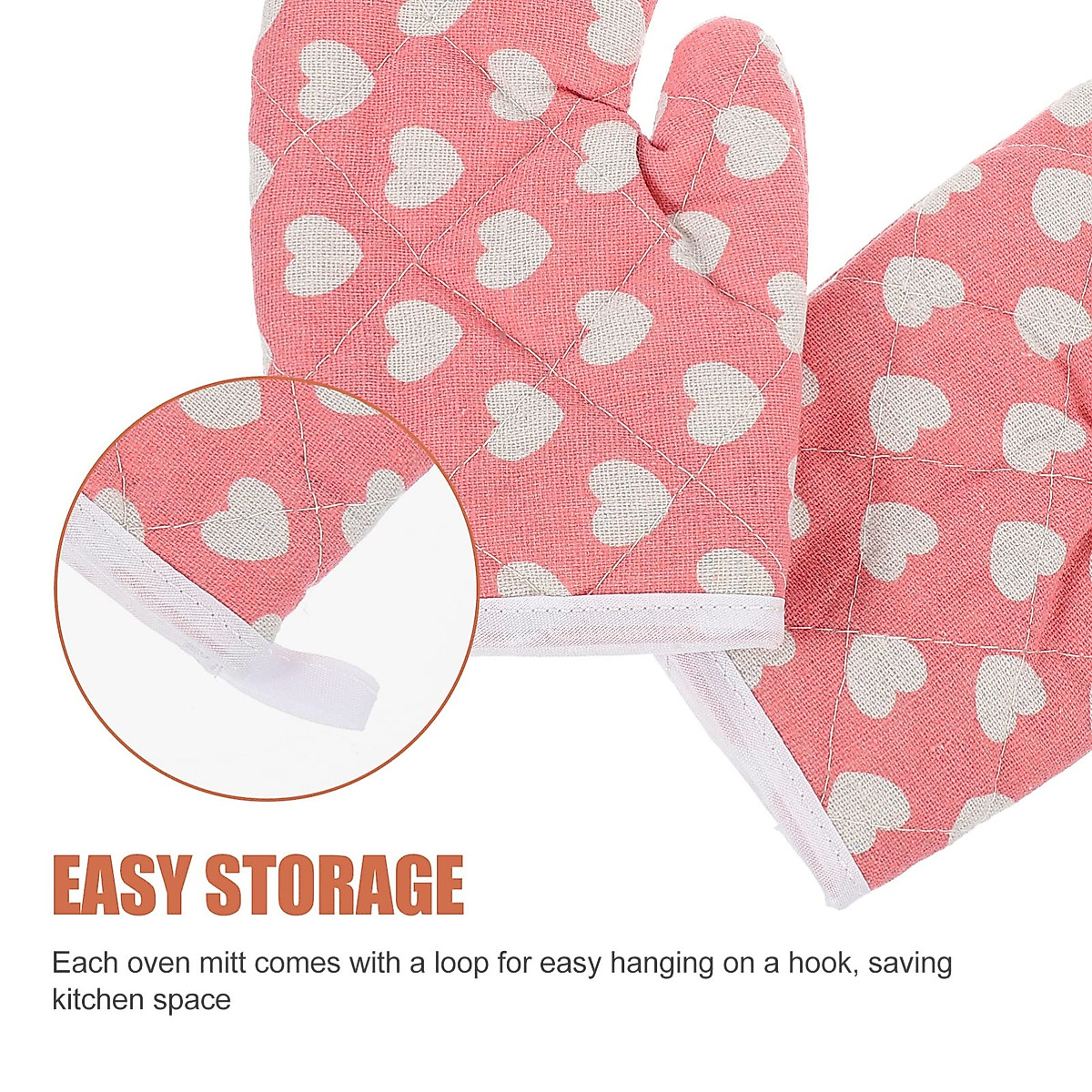 SOLUSTRE 2pcs Resistant Fireplace Non- Mitt Children Printed Pattern Kitchen Pot Holders BBQ Baking Glove Microwave Grill Pink Backing Thick for Slip Non Barbecue Gloves Kids Safe Cooking