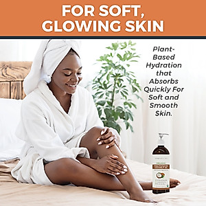 Viva Naturals Organic Fractionated Coconut Oil - Skin & Hair Moisturizer, Relaxing Massage and Body Oil, Carrier Oil for Essential Oils Mixing, Pure Non-Greasy Coconut Oil for Skin and Hair, 16 fl oz