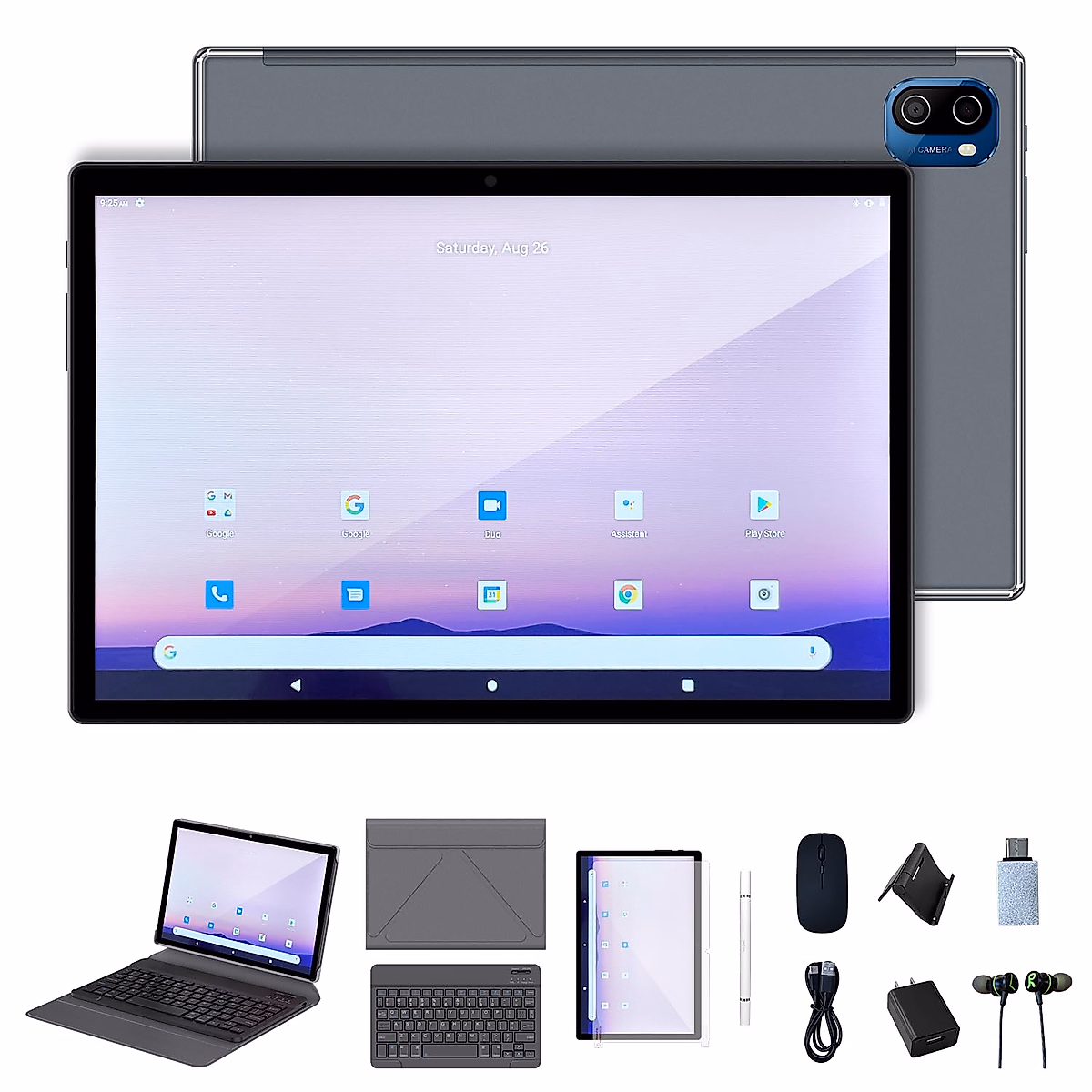 CAICOR 3 in 1 Tablet 2024 Newest 10.1 inch Android 11 Tablets 4G Cellular Tablet with Keyboard 4GB+64GB and 128GB Expandable, 5MP+13MP Dual Camera, Dual Card Slot, GPS WiFi Bluetooth FM Mouse Stylus