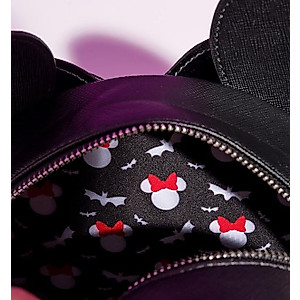 Loungefly X LASR Exclusive Disney Minnie Bat Convertible Mini Backpack - Fashion Cosplay Disneybound Cute Backpack