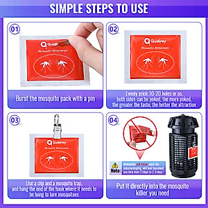 Qualirey 6 Pcs Mosquito Attractants for All Bug Zapper Bait Refill, Safe Mosquito Lures Fly Bait, Clip on Mosquito Trap Attractant Bait Hang Bug Zapper Refill for Indoor Outdoor