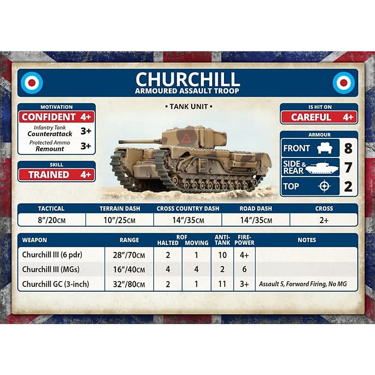 Flames of War Mid War British Churchill GC 3-Inch Gun Troop FOW BBX67