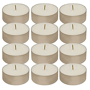 LumaBase Extra Large Tea Light Candles - Set of 12