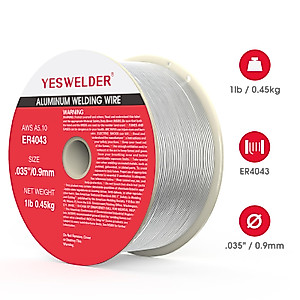 YESWELDER Silicon Aluminum Welding Wire ER4043 .035-Diameter, 1-Pound Spool