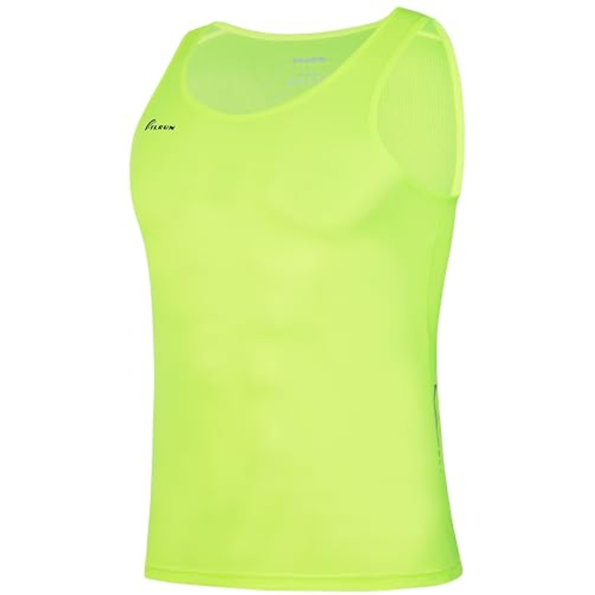 TLRUN Men's Running Tank Top Ultra Lightweight Marathon Singlet Shirts Dry Fit Yoga Workout Sleeveless T-Shirts(X-Large Yellow)