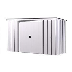 Arrow Classic Steel Storage Shed, 10x4, Flute Grey