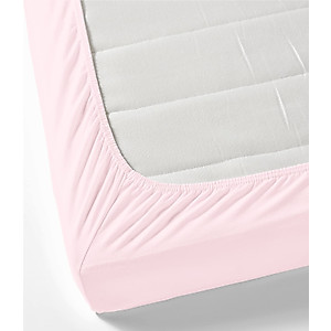 1000-Thread-Count 100% Pure Cotton Bed Sheets -4 Pc Queen Size Blush Sheet Set, Single Ply Long Staple Combed Cotton Yarns, Best Luxury Sateen Weave, Fits Mattress Upto 17'' Deep Pocket