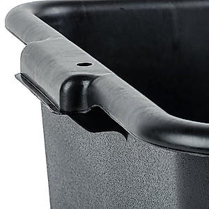 (6-Pack) 20" x 15" x 7" NSF Black Restaurant Bar Plastic Bus Tub, Dish Bus Box