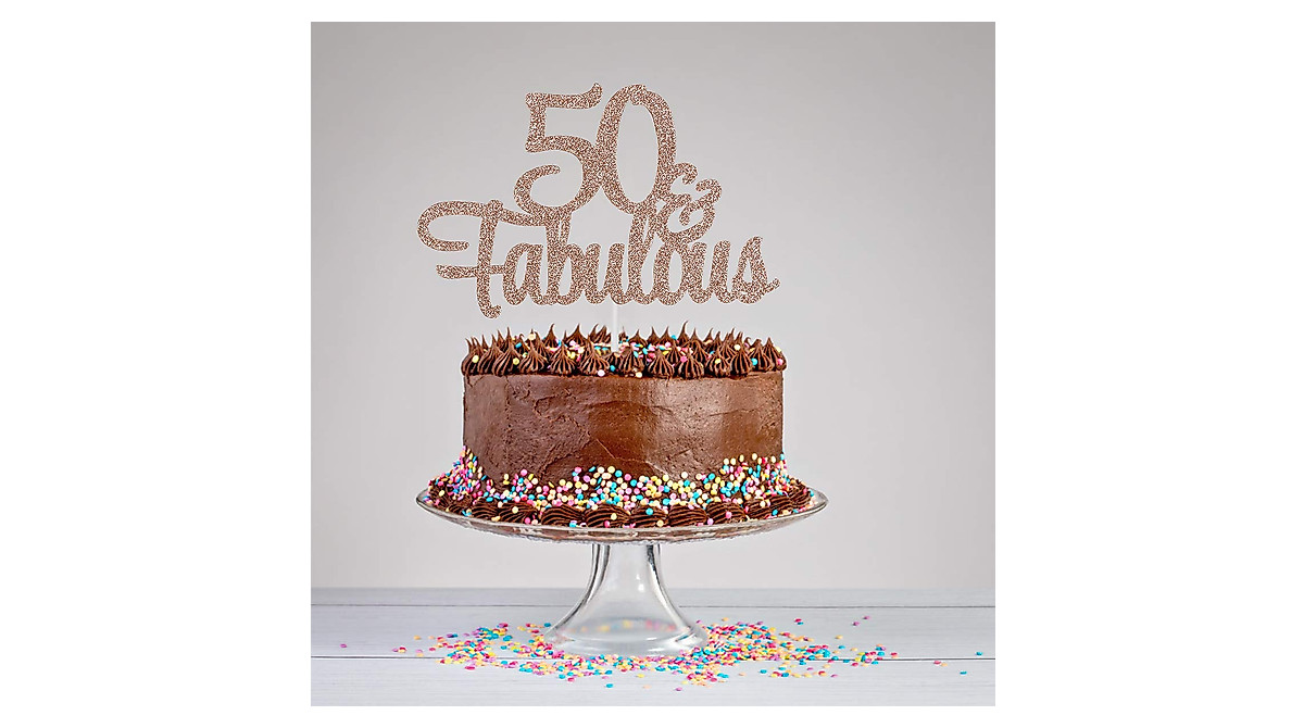 50 and Fabulous Cake Topper for Memorable 50th Birthdays