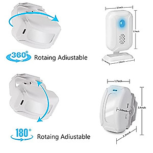 Motion Sensor Alarm Motion Detectors Bed Alarms Elderly Fall Prevention Devices, Upgraded Caregiver Pager Fall Alert Devices for Elderly, Door Chime for Business When Entering Door Alarm Sensor