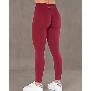 AUROLA Dream Collection Workout Leggings for Women High Waist Seamless Scrunch Athletic Running Gym Fitness Active Pants Tibetan Red M