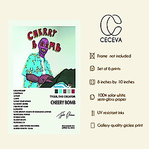 ceceva Tyler The Creator Poster, Set of 6, 8x10 inch, FRAMELESS Music Posters, Album Cover Poster, Rapper Posters, Igor poster