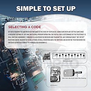 1 for Multicode Gate Opener Remote 3089 MCS308911,3060 MCS306010,3070 MCS307010 Garage Door Opener 3-Years-Warranty