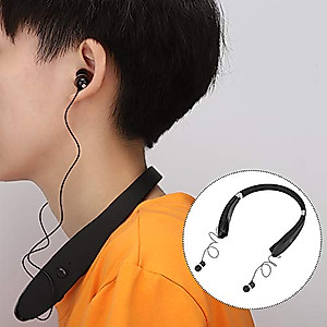 SX-991 Bluetooth Wireless Stereo Neckband Earbuds, Foldable Neck Hanging Type Telescopic Headset, CVC Broadband Noise Reduction, Smart Matching Connection for Tablet, Laptop, Desktop and Cell Phone
