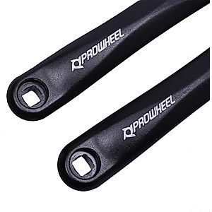 PROWHEEL Ebike Crank Arm Available in Square Hole,140MM/152MM/160MM/165MM/170MM/175MM Black Bike Crank Arm for Electric Bike,Mid Mounted Motor,Torque(1 Pair)
