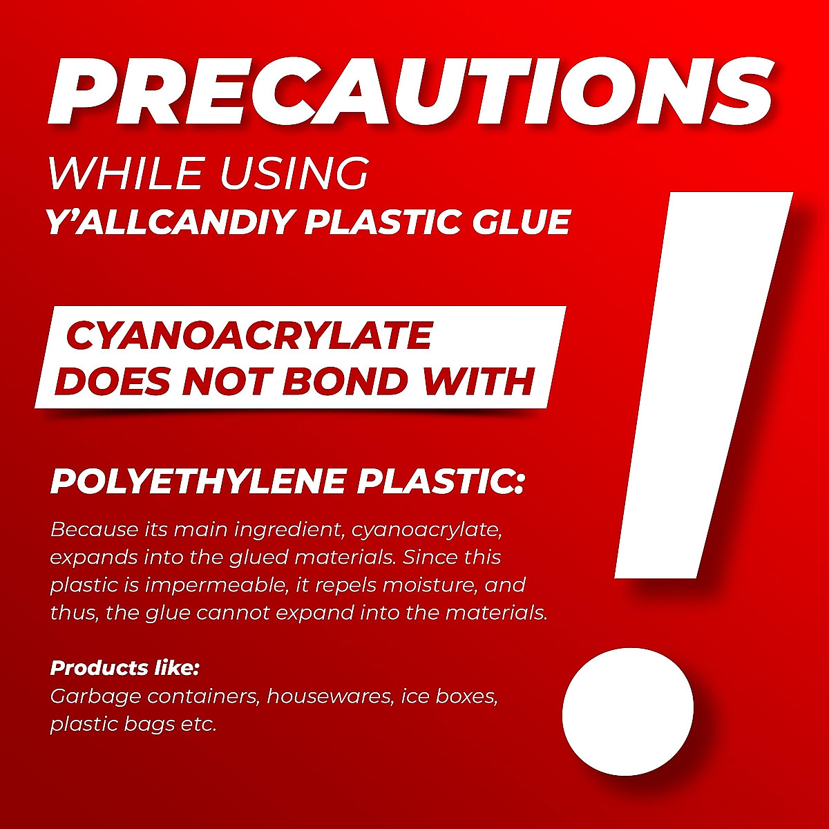 Y'allCanDiy Super Glue for Plastic 20g (.7 oz) - Heavy Duty Glue for Legos & Miniatures. CA Glue Adhesive for PLA, 3D Printing, Toys, Car, ABS, PVC, DIY Kits