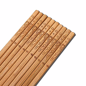 Personalized Custom Wooden Chopsticks with Name Bulk for Beginners Custom Engraved Bamboo Chop Sticks Wedding Favors Party Gifts Housewarming Birthday Party Wedding Gifts(C 20PC)
