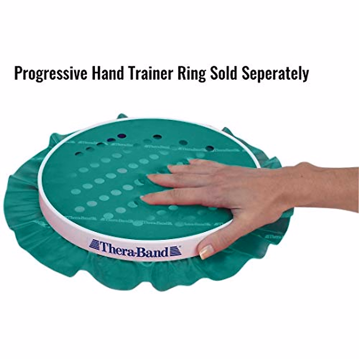 TheraBand Progressive Hand Trainer, Wrist, Forearm, and Hand Strengthener for Rock Climbing, Guitar and Piano Players, Post Surgery Rehab and Therapy, 6 Refill Sheets, Green, Heavy, Level 4