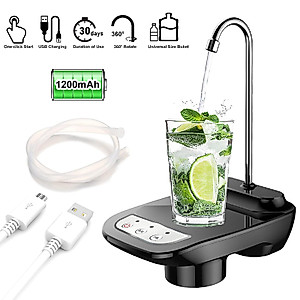 Drinking Water Dispenser Pump, Automatic Electric Drinking Water Bottle Pump for 1-5 Gallon Water Jugs…