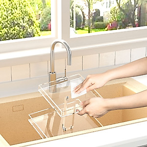 NIUBEE 2-Tier Acrylic Bathroom Cosmetic Storage Organizer for Dresser and Countertop - Standing Perfume Tray for Bedroom Decor