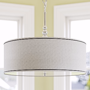 Kenroy Home Casual 3 Light Pendant ,20 Inch Height, 22 Inch Diameter with Brushed Steel Finish
