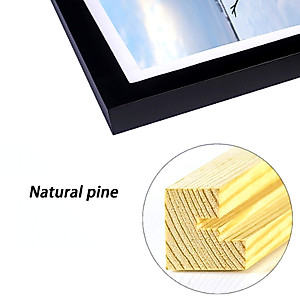 WKDP 16x20 Diamond Painting Frame 40x50cm Diamond Art frames, Display Pictures16x20inch / 40x50cm Without Mat or 14x18inch / 35x45cm With Mat, Solid Wood Frame Black (FK005)