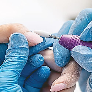 ASAP Blue Nitrile Powder Free Examination Gloves, Disposable, 4 mil, Medical, Food Safe, Tattoo, Cooking, Cleaning, Car – Medium, Pack of 100