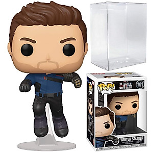 POP Marvel: Falcon and The Winter Soldier - Winter Soldier Funko Pop! Vinyl Figure (Bundled with Compatible Pop Box Protector Case), Multicolor, 3.75 inches