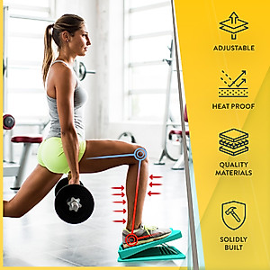 Zenooze Slant Board Calf Stretcher (upto 330lbs) Balance Board for Physical Therapy, Adjustable Slant Board for Plantar Fasciitis, Ankle Stretcher, Achilles Stretcher, Incline Board Calf Stretch