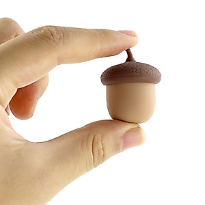 YHSWE 8pcs 5ml Pine Cone Non-stick Food Grade Silicone Wax Container Multi Use Silicone Jars for Wax, Essential Oil, Lip Balm, Shatter, Spices, brown