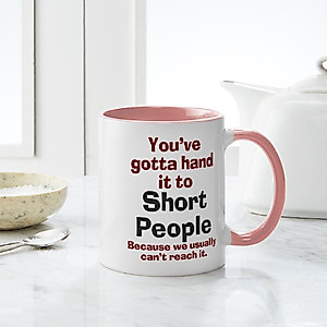 CafePress Hand It To Short People Mug Ceramic Coffee Mug, Tea Cup 11 oz