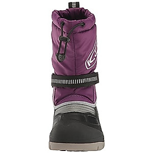 KEEN Snow Troll Insulated Waterproof Pull On Winter Boots, Charisma/Silver, 3 US Unisex Big Kid