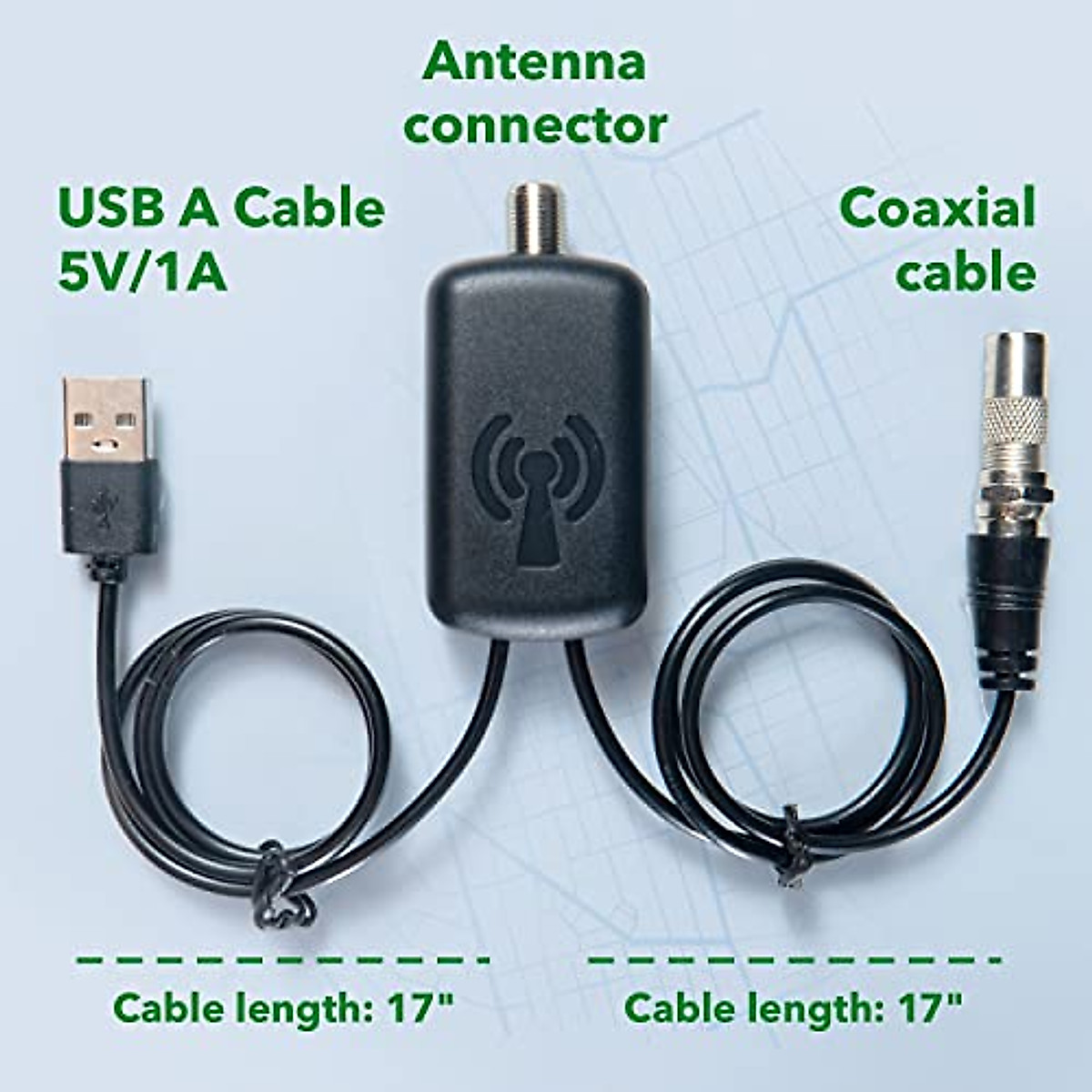 NOVAWAVE Digital TV Antenna Amplifier - HD TV Antenna Booster | 20-22dB Indoor TV Antenna Signal Amplifier | High-Gain TV Antenna for Smart TV Booster | Designed for Novawave Digital Antenna for TV