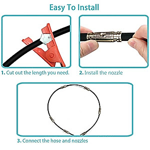 TL TOOLEGIN 3/8" OD High Pressure Nylon Tubing for Outdoor Misting System 65.6ft/20m Misting Line for Patio Patio Mister for Cooling Water Mister Hose for Umbrella