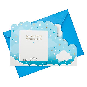 Hallmark Paper Wonder Pop Up Baby Shower Card for Boy (Blue Balloons) Welcome New Baby Boy, Congratulations