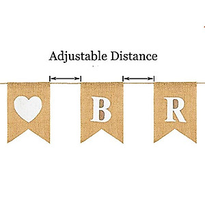 2pcs Bride to Be Banner, Gifts Banner, Rustic Burlap Garland for Bridal Shower, Bachelorette Party, Wedding Party Decorations