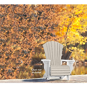 Outdoor All-Weather Patio Chair seat Cushion , Quick Drying Olefin Fabric - Adirondack Chair Cushion for Your Chair-Chair not Included (Beige Morning)