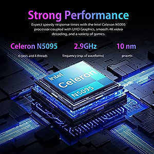 Windows 11 Laptop, 15.6 Inch Intel N5095 2.9 GHz Quad Core 16GB RAM 256G SSD, FHD 1920*1080 IPS Display, Thin & Light Notebook, Backlit keyboard, Finger print, USB3.0, mHDMI, All-Metal Body, Office