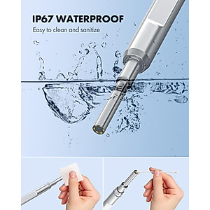 Anykit Ear Wax Removal Tool, Ultra Clear View Ear Scope with LED Lights for Ear Cleaning, Ear Cleaner Camera Otoscope with Ear Spoon & Specula for Phone & Tablet