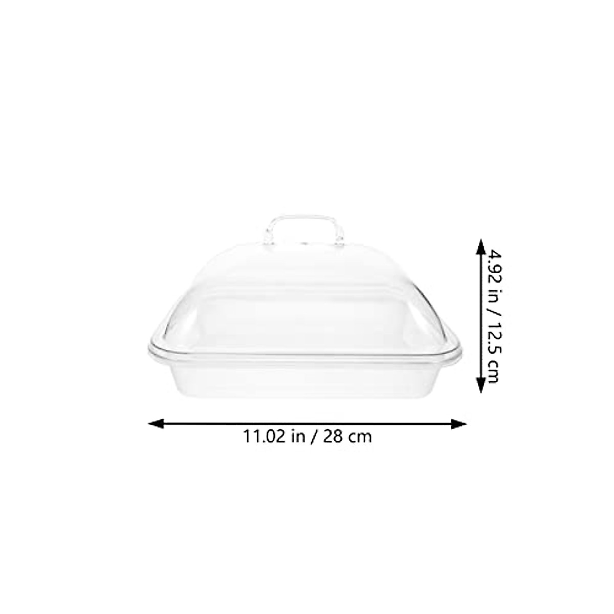 UPKOCH Acrylic Box Acrylic Cake Serving Tray with Lid Clear Rectangular Dessert Appetizer Serving Dish Platter Food Tray for Seafood Cheeses Meats Home Kitchen Party Decor Serving Tray