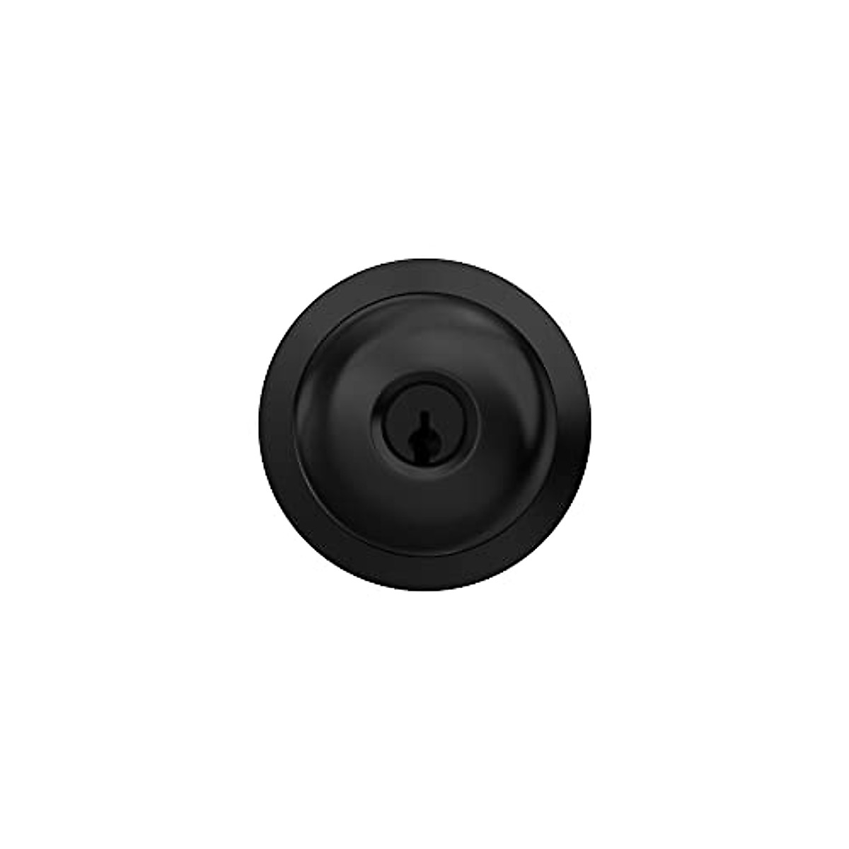 Schlage F51A PLY 622 Plymouth Door Knob, Keyed Entry Lock, Matte Black