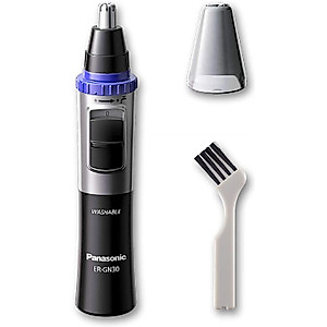 BluebirdSales Panasonic Men's Cordless Wet/Dry Electric Razor Bundle: ER-GN30-K Nose & Facial Hair Trimmer + 4AA Batteries Deluxe Cleaning Cloth